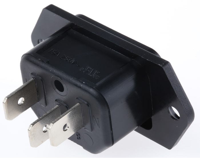 6110.3300 Schurter | Schurter C16 Straight Panel Mount IEC Connector ...