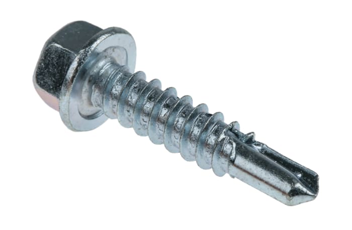 RS PRO | RS PRO Bright Zinc Plated Steel Self Drilling Screw M5.5 x ...