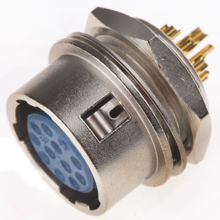 HR10-10R-12S(73) Hirose | Conector circular Hirose hembra serie HR10 de 12 vías hembra, tamaño ...
