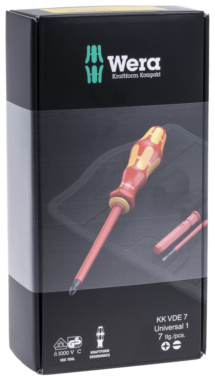 05003470001 Wera | Wera Phillips, Slotted Screwdriver Set, 7-Piece | 611-5833 | RS