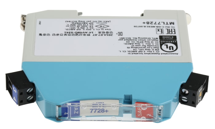 MTL7728+/RS Eaton | Eaton 1 Channel Zener Barrier, Intrinsic Safety ...