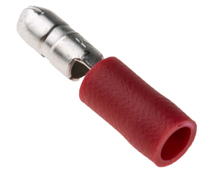 RS PRO | RS PRO Insulated, Red Crimp Bullet Connector, 22 AWG to 16 AWG ...