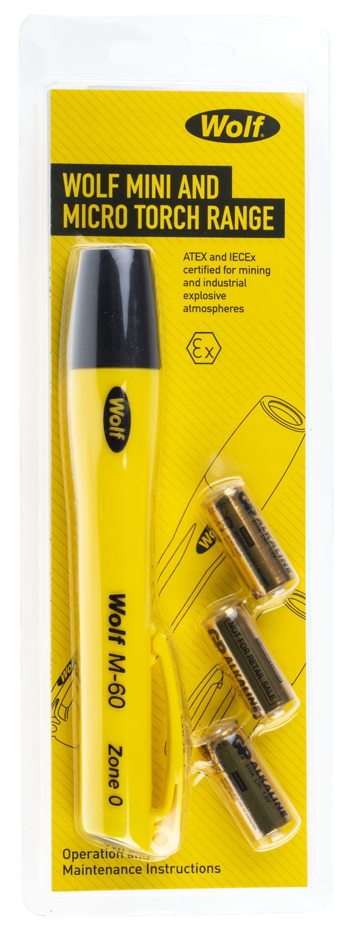 M-60 Wolf Safety | Wolf Safety ATEX, IECEx LED Pen Torch Yellow 139 lm ...