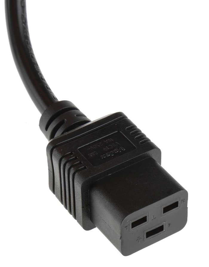 RS PRO | RS PRO IEC C19 Socket to CEE 7/7 Plug Power Cord, 2.5m | 626 ...