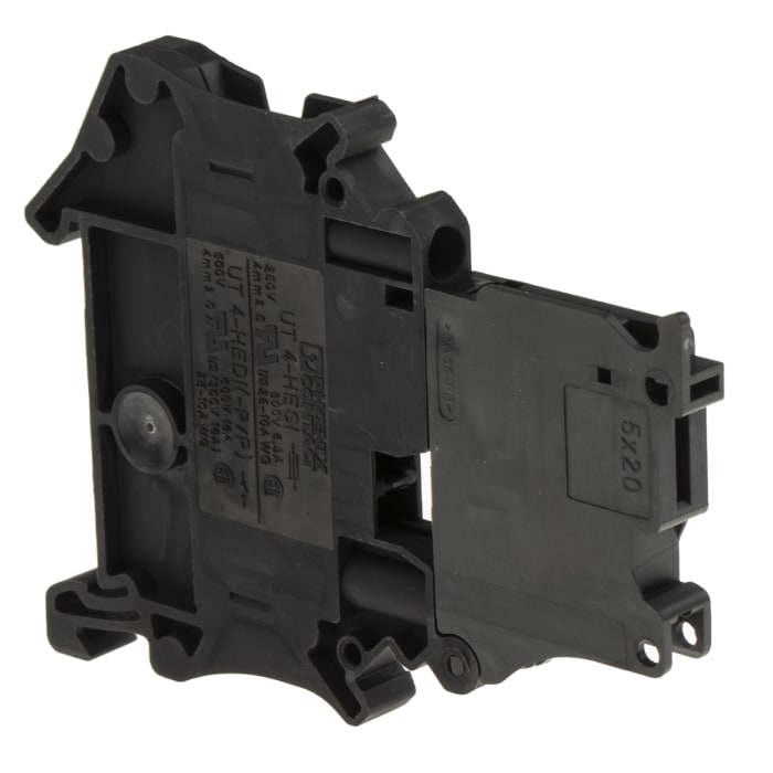 3046032 Phoenix Contact | Phoenix Contact UT 4-HESI (5X20) Series Black ...