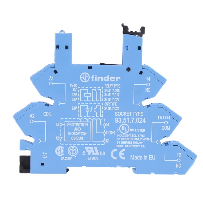 93.51.7.024 Finder | Zócalo de relé Finder 93 para Relé de la serie 34 ...