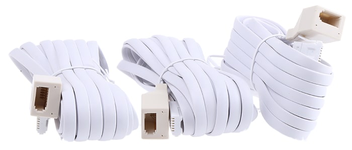 RS PRO | RS PRO Female BT to Male BT Telephone Extension Cable, White ...