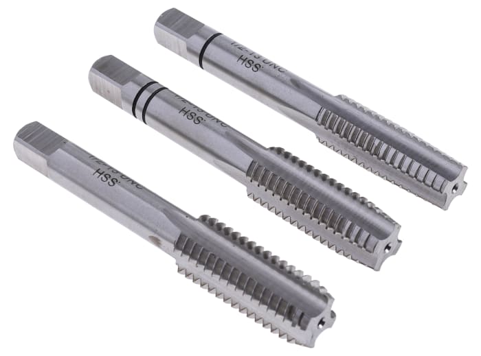 RS PRO | RS PRO Threading Tap HSS 3-Piece UNC Standard Hand Tap 1/2-13 ...