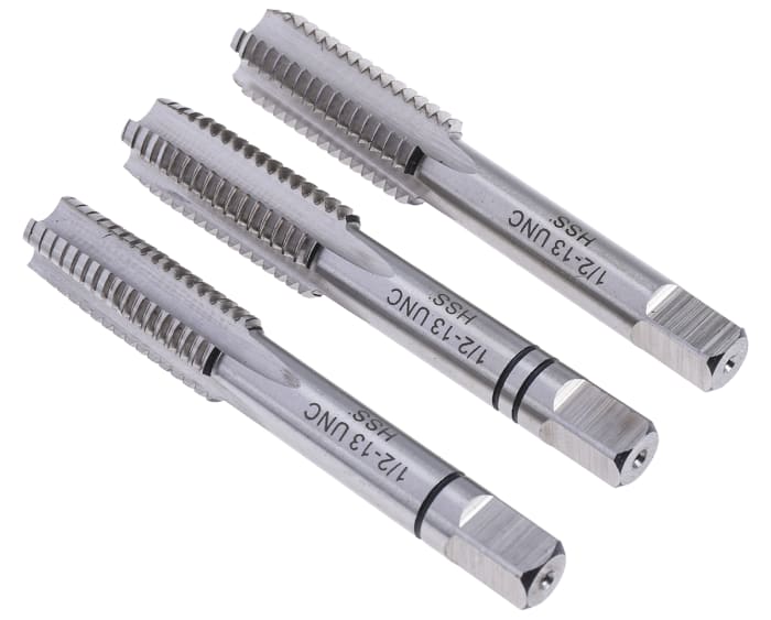 RS PRO | RS PRO Threading Tap HSS 3-Piece UNC Standard Hand Tap 1/2-13 ...