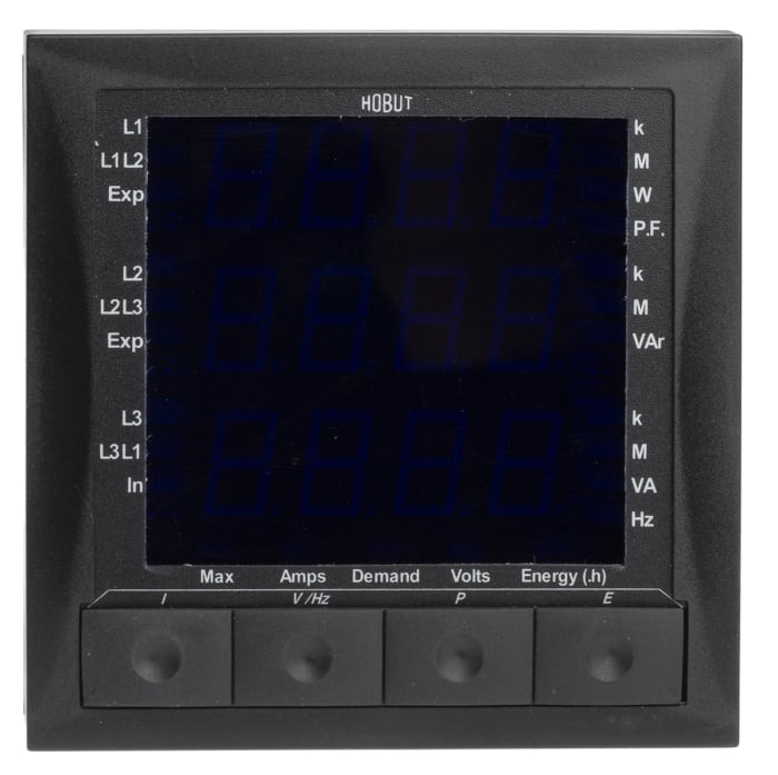 M850-MP1 HOBUT | HOBUT M850 LED Digital Panel Multi-Function Meter for Current, Frequency, Power ...