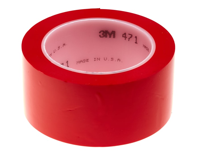 471 3M | 3M 471 Red PVC 33m Lane Marking Tape, 0.14mm Thickness | 669-2876 | RS