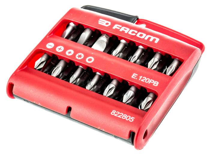 E.120PB Facom | Facom Driver Bit Set 28 Pieces, Hexagon, Phillips ...