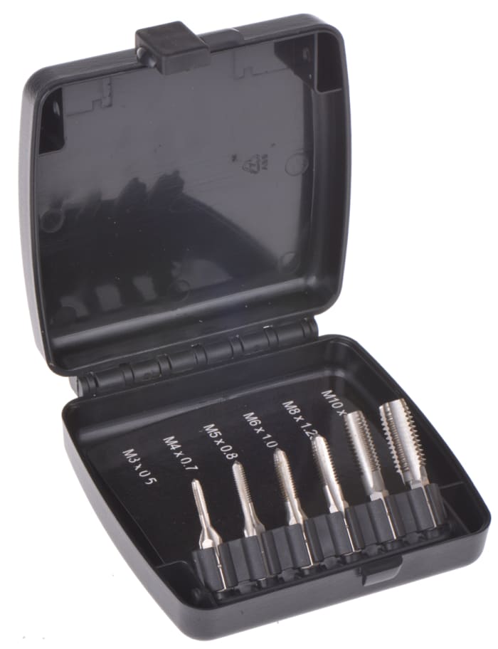 RS PRO | RS PRO Tap Set HSS 6-Piece Metric Standard Hand Tap M3 → M10 ...
