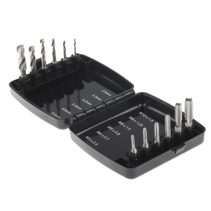 RS PRO | RS PRO Tap & Drill Set, M3 to M10 Thread, Metric Standard ...