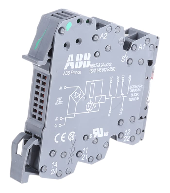 1SNA645012R2500 RB122G-24VUC ABB | ABB R600 Series Interface Relay, DIN ...