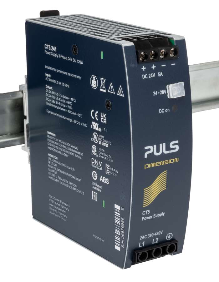 CT5.241 PULS | PULS DIMENSION C-Line Switched Mode DIN Rail Power Supply, 380 → 480V ac ac Input ...
