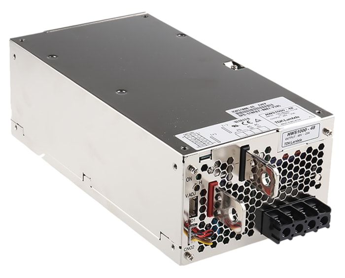 HWS1000-48 TDK-Lambda | TDK-Lambda Switching Power Supply, HWS1000-48, 48V dc, 22A, 1kW, 1 ...