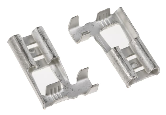 180430-2 TE Connectivity | TE Connectivity FASTON .250 Uninsulated Female Spade Connector, Flag ...