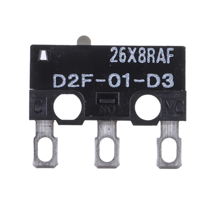 D2F-01-D3 Omron | Microinterruptor, Émbolo de Pin SPDT 100 mA a 30 V dc ...