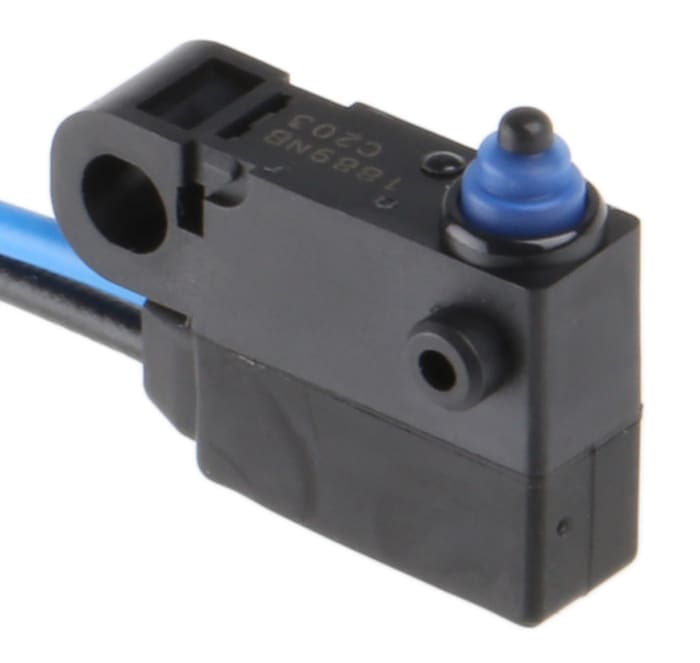 D2HW-C203MR Omron | Omron Pin Plunger Micro Switch, Pre-wired Terminal ...