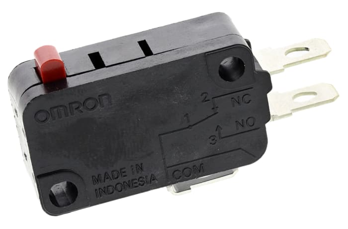V-16-1A6 Omron | Omron Pin Plunger Micro Switch, Solder Terminal, 16 A @ 250 V ac, SPDT, IP40 ...