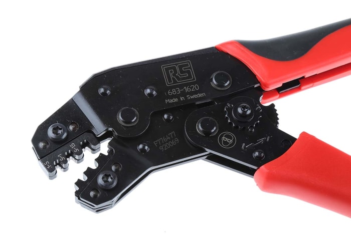 RS PRO | RS PRO Hand Ratcheting Crimp Tool for Open Crimp Sleeves, 0.1 ...