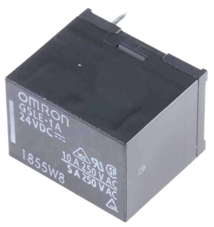 G5LE-1A DC24 Omron | Omron PCB Mount Power Relay, 24V dc Coil, 10A Switching Current, SPST | 683 ...