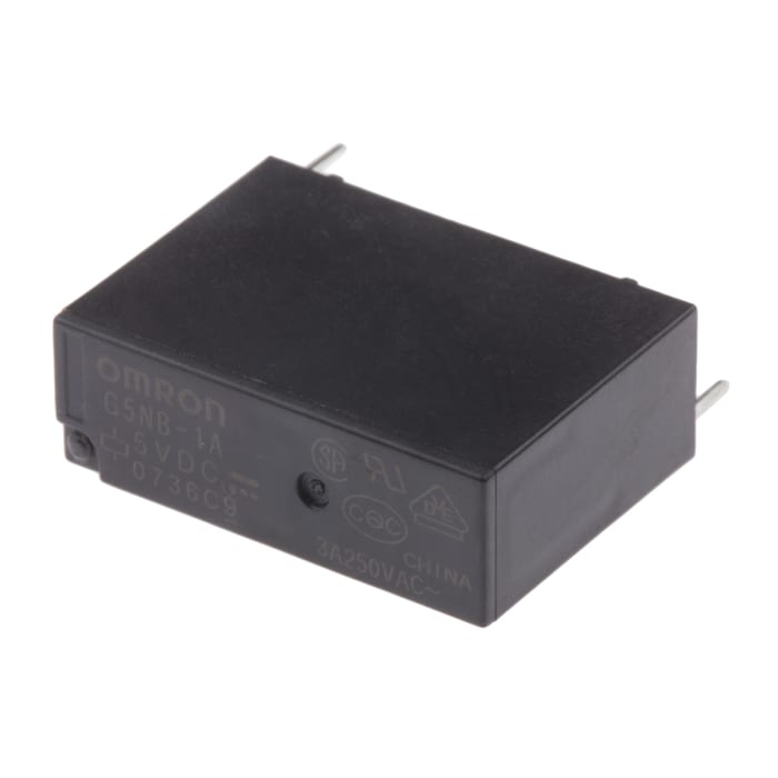 G5NB-1A DC5 Omron | Omron PCB Mount Power Relay, 5V dc Coil, 5A Switching Current, SPST | 683 ...