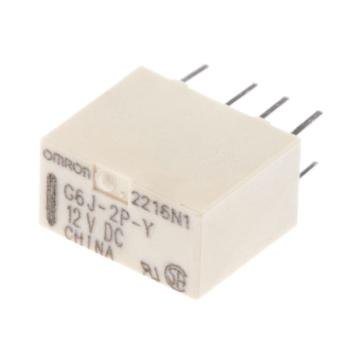 G6J-2P-Y DC12 Omron | Omron PCB Mount Signal Relay, 12V dc Coil, 1A ...