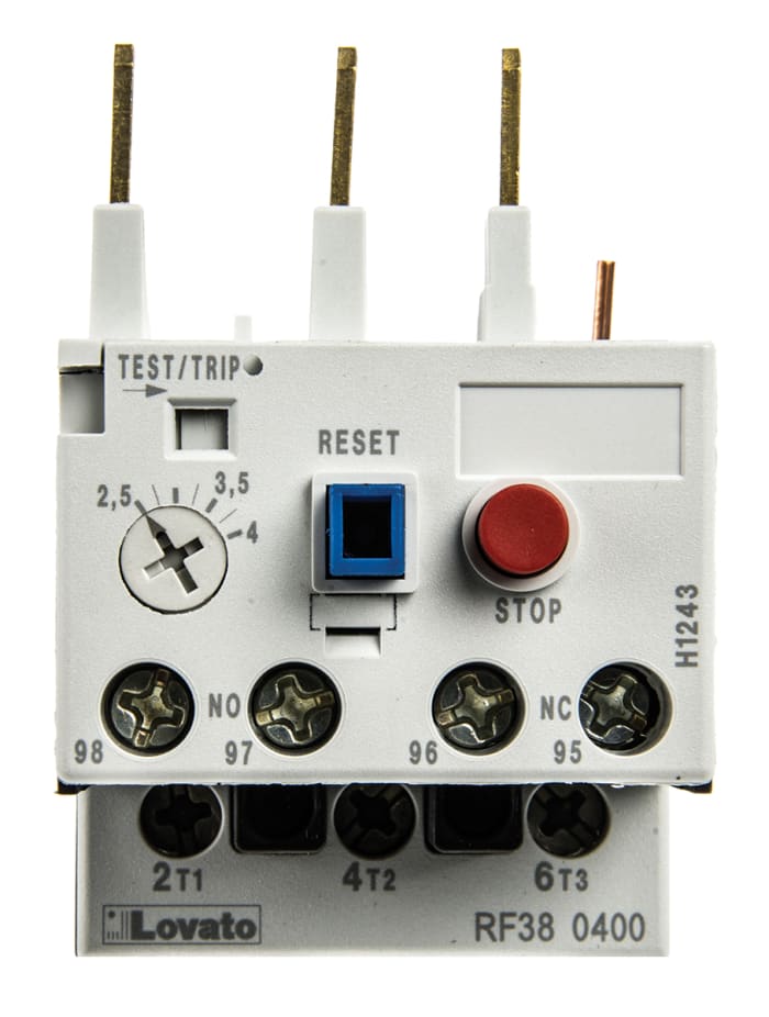 RF380400 Lovato | Lovato RF38 Thermal Overload Relay, 2.5 → 4 A F.L.C ...