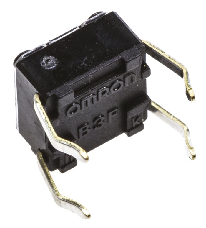 B3F-1000 Omron | Omron Grey Plunger Tactile Switch, SPST 50 mA @ 24 V ...