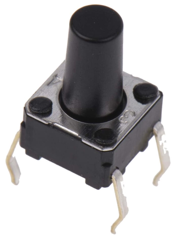 B3F-1070 Omron | Omron Plunger Tactile Switch, SPST 50 mA @ 24 V dc 6 ...