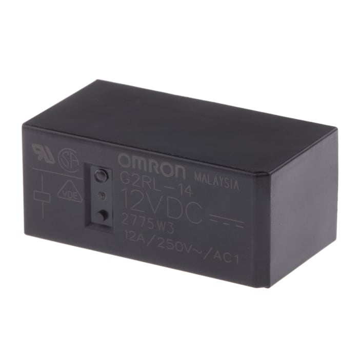 G2RL-14 DC12 Omron | Omron PCB Mount Power Relay, 12V dc Coil, 12A Switching Current, SPDT | 686 ...