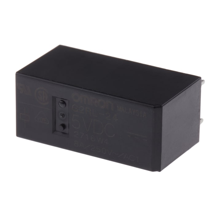 G2RL-24 DC5 Omron | Omron PCB Mount Power Relay, 5V dc Coil, 5A Switching Current, DPDT | 686 ...