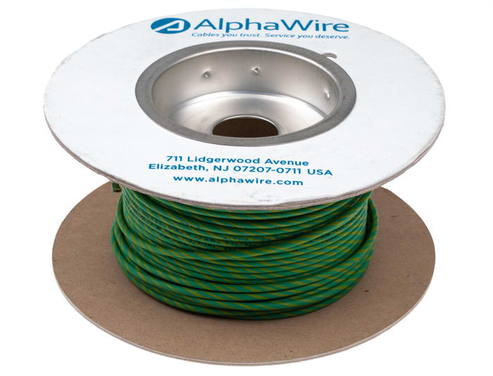 6718 GY005 Alpha Wire | Alpha Wire Ecogen Ecowire Series Green/Yellow 3 ...