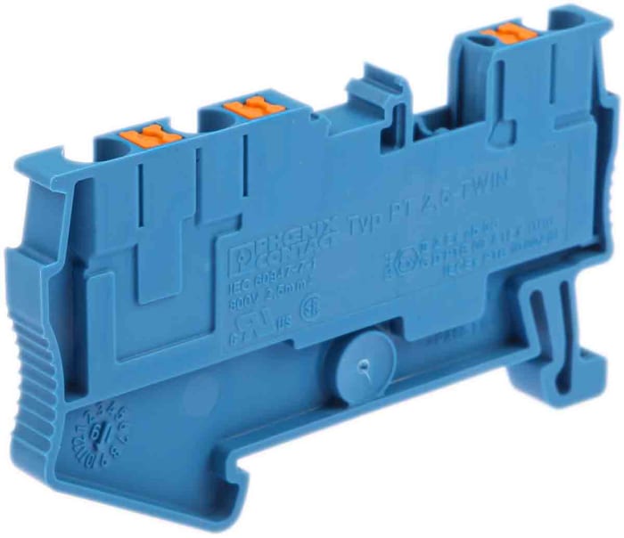 3209552 Phoenix Contact | Borne terminal pasante, Azul, Terminación ...