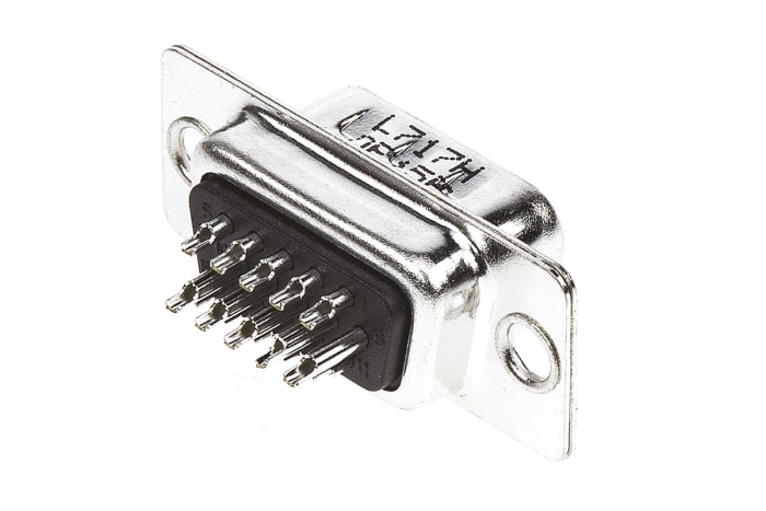 L717HDE15P Amphenol ICC | Amphenol ICC HD 15 Way Panel Mount D-sub Connector Plug, 2.29mm Pitch ...