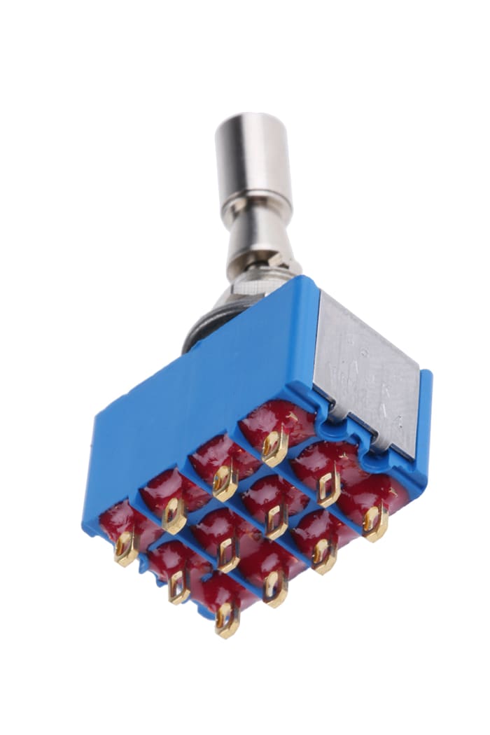 5666ADBK2V APEM | APEM Toggle Switch, Panel Mount, On-On, 4PDT, Solder ...