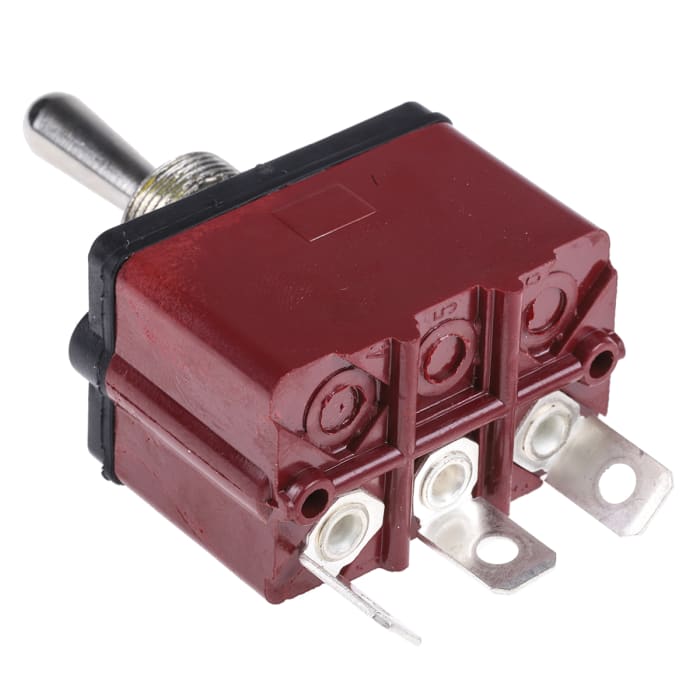 3637NF/2 APEM | APEM Toggle Switch, Panel Mount, (On)-Off-(On), SPST ...