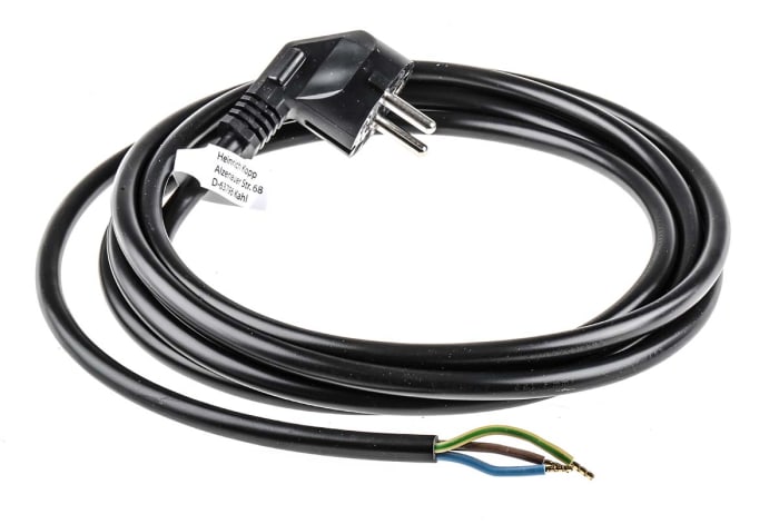 147703019 Kopp | Kopp Unterminated Type F German Plug Power Cord, 3m ...