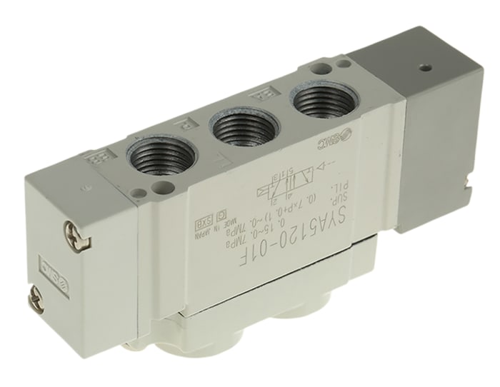 SYA5120-01F SMC | SMC 5/2 Pneumatic Solenoid Valve - Pilot/Pilot G 1/8 ...