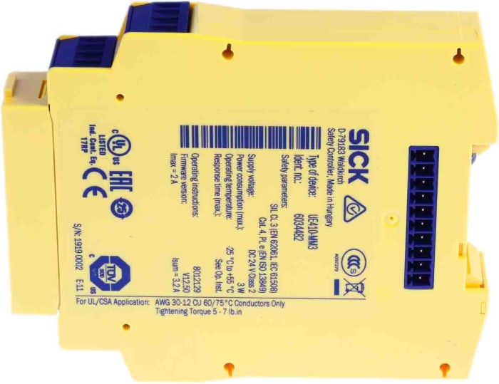 UE410-MM3 SICK | SICK UE410 Series Safety Controller, 30 V dc | 701 ...