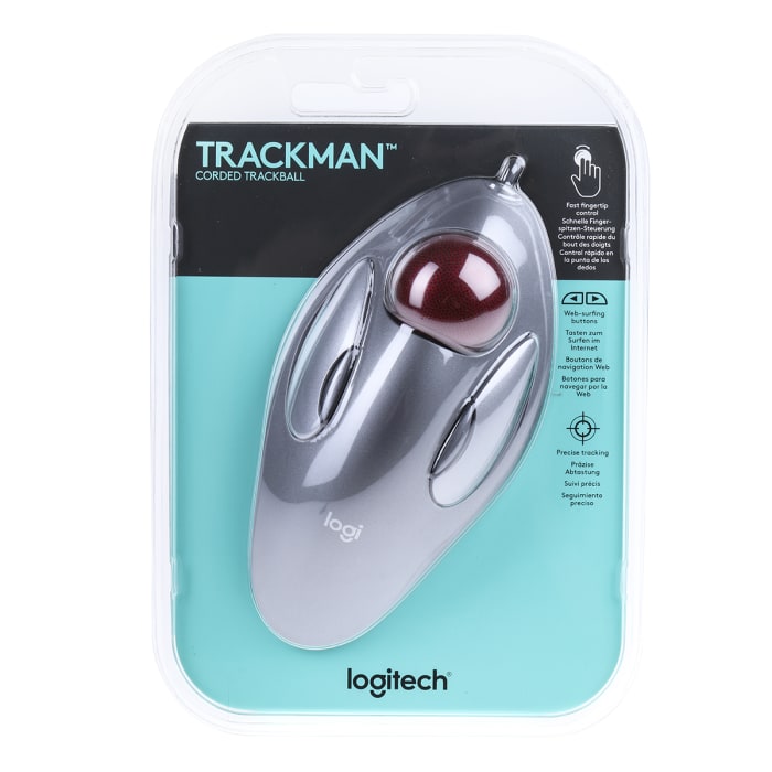 910-000808 Logitech | Logitech Marble 2 Button Wired Track Ball Optical ...