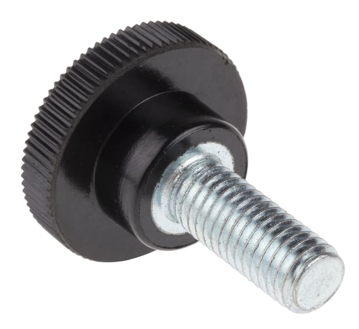 RS PRO | RS PRO Black Knurled Clamping Knob, M8, Threaded Stud | 702 ...