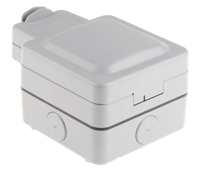 K56480GRY MK Electric | MK Electric Grey 1 Gang Plug Socket, 2 Poles ...