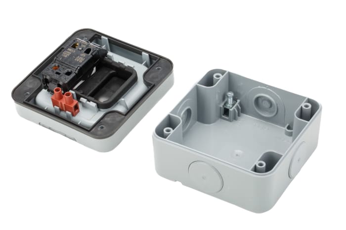 K56400GRY MK Electric | MK Electric Grey Outdoor Light Switch, 1 Way, 1 ...