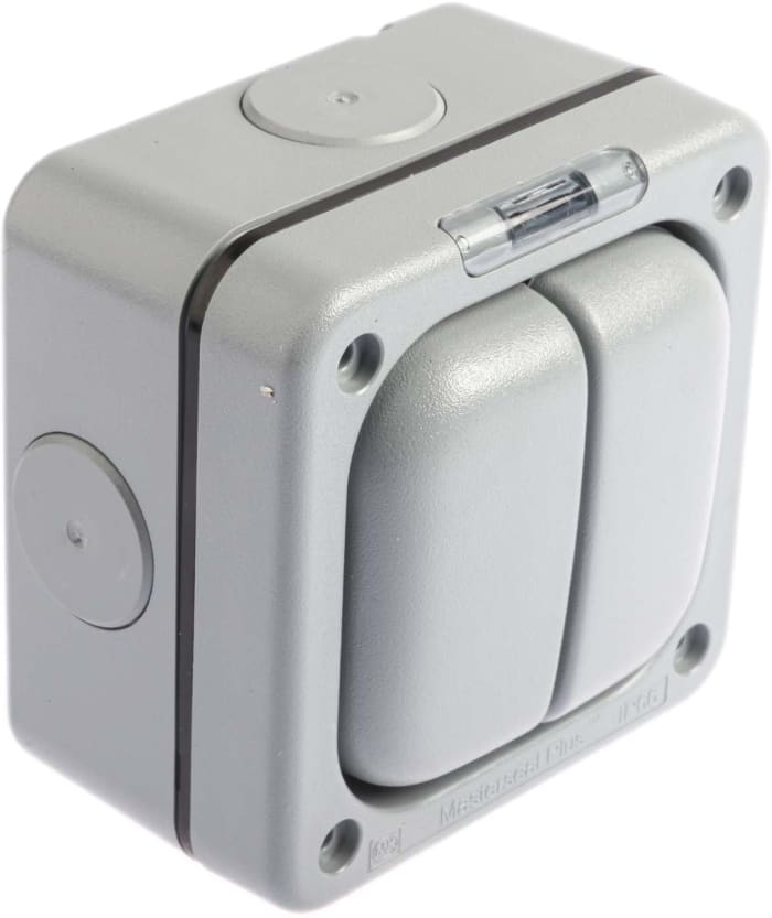 K56402GRY MK Electric | MK Electric Grey Outdoor Light Switch, 1 Way, 2 ...