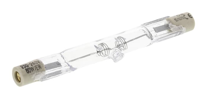134148 Orbitec | Orbitec 80 W Clear Halogen Bulb R7s, Linear, 240 V ac ...