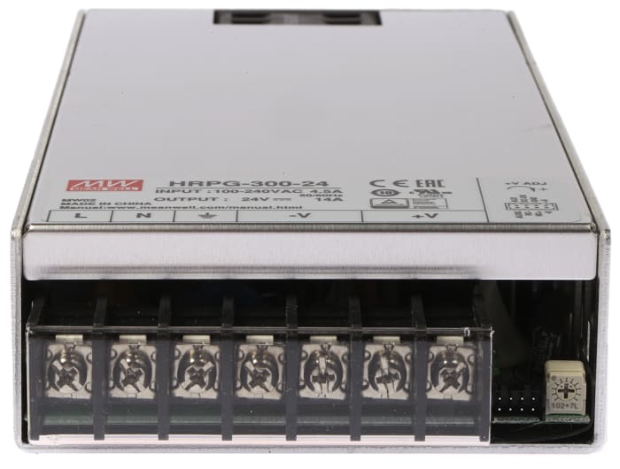 HRPG-300-24 Mean Well | Mean Well Switching Power Supply, 24V dc, 14A ...