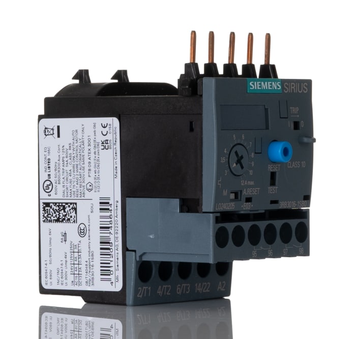 3RB3016-1SB0 Siemens | Siemens 3RB Overload Relay 1NO + 1NC, 3 → 12 A F ...